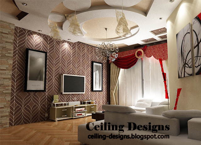 creative gypsum ceiling design for living room