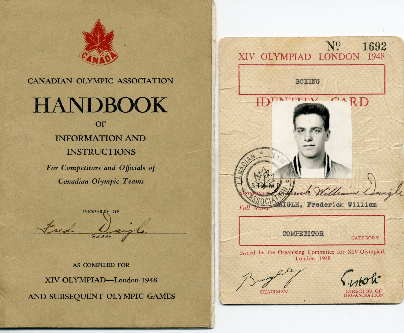 Melanie Daigle's Blog: My Dad at the 1948 London Olympics - Blog Day 1