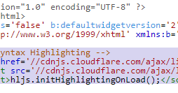 Code Syntax Highlighting