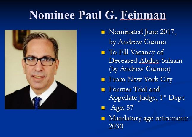 New York Court Watcher: Gov. Cuomo Picks Justice Paul Feinman for the ...