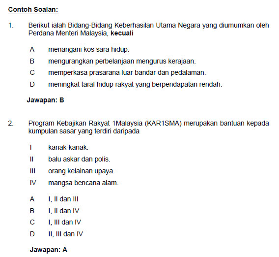 Contoh Soalan Peperiksaan Bitps