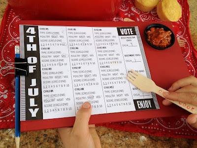 Backyard Chili Cook-off Party and Ballot Board DIY
