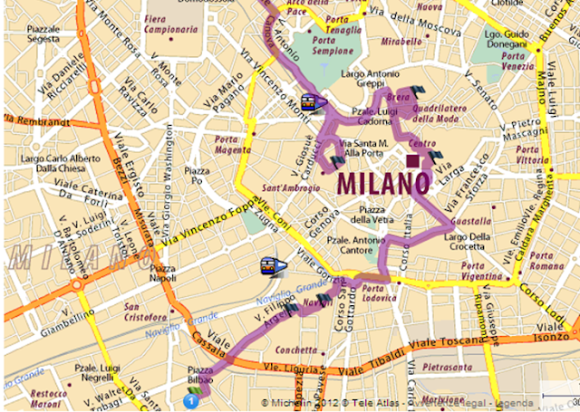 Itinerario in bici a Milano