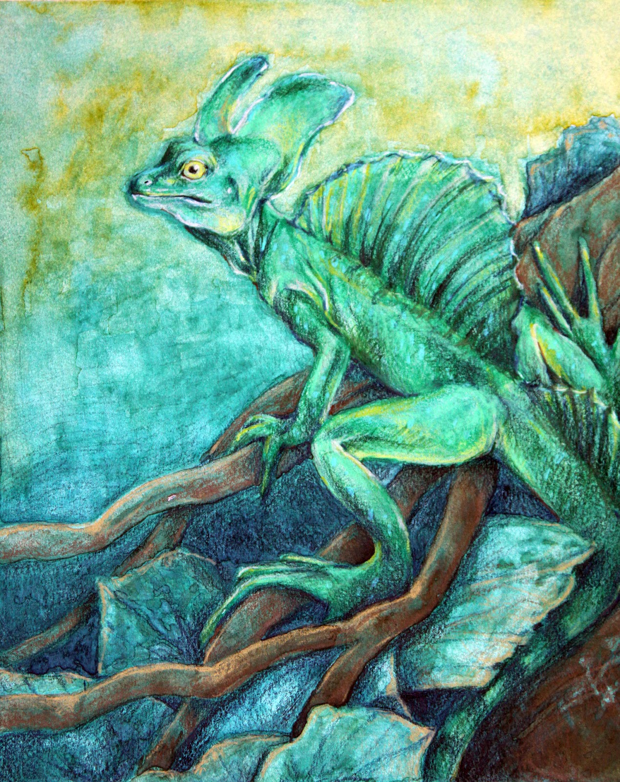 The Art of Anna Vigorito: Basking Basilisk