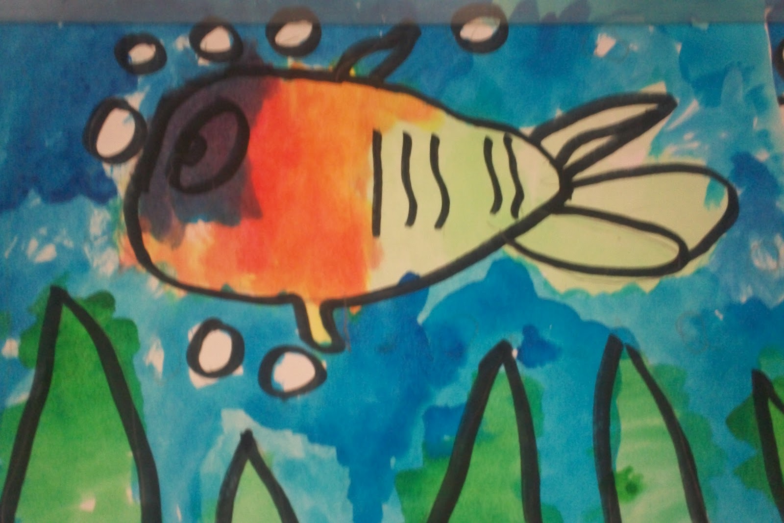 Art With Mr. E: Watercolor Fish: Kindergarten