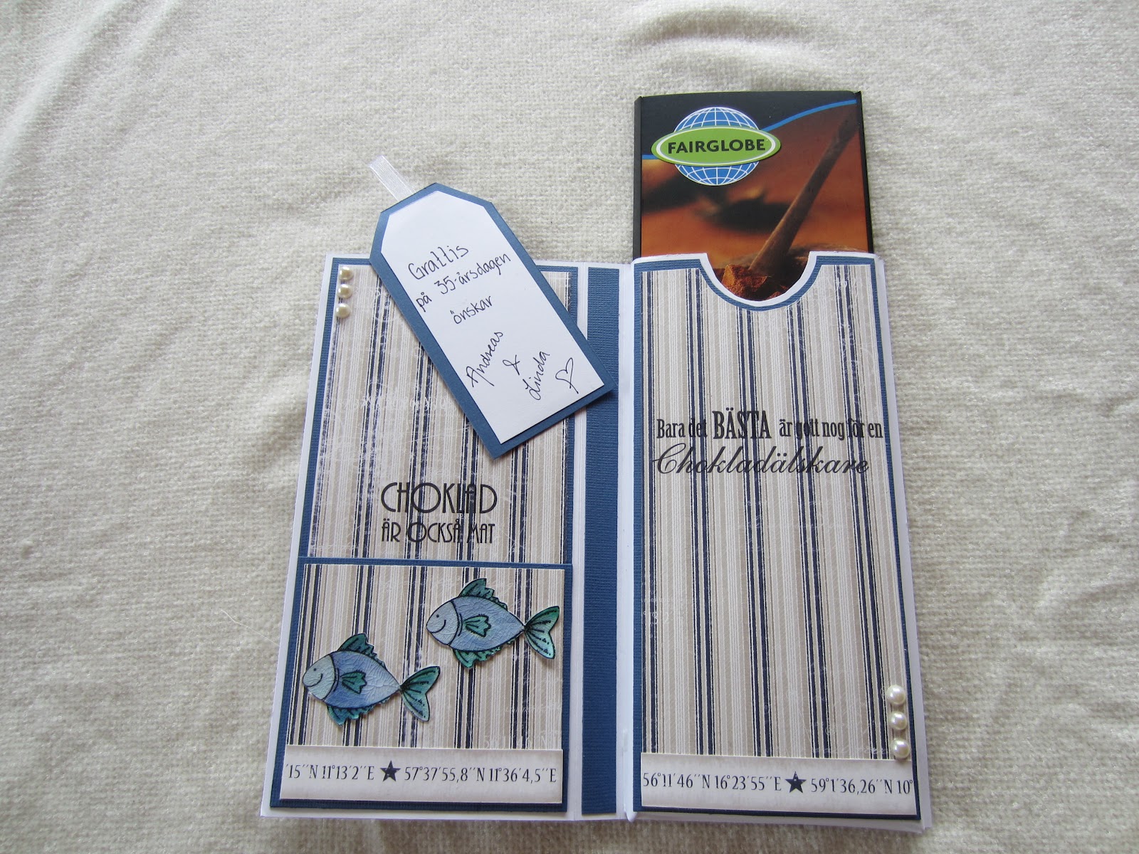 ROX Stamps: Chokladkort med marina toner