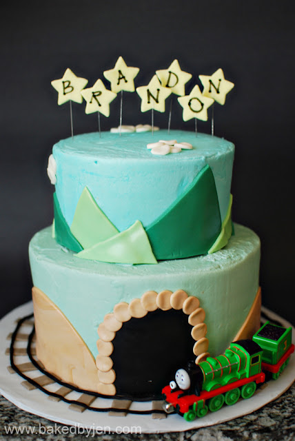 Baked by Jen: Train Theme Cake