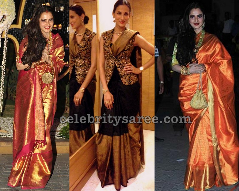 Heavy Border Wedding Silk Sarees - Saree Blouse Patterns