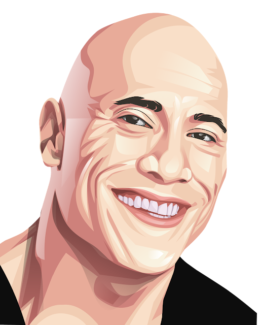 √ Tutorial membuat Vector Dwayne Johnson di Infinite Design