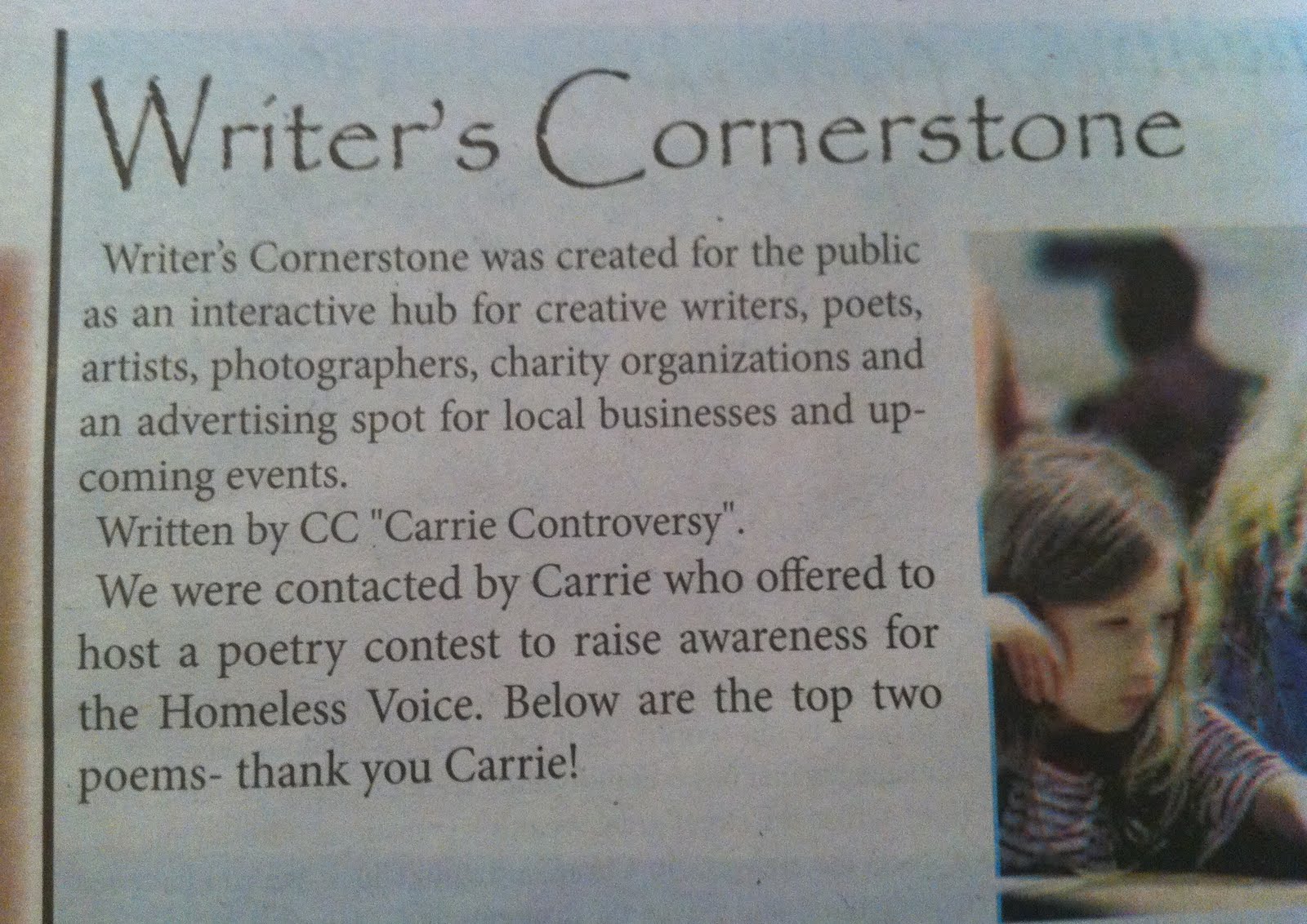 Writer's CORNERSTONE: CHARITY: Writer's Cornerstone POEMS Published in ...