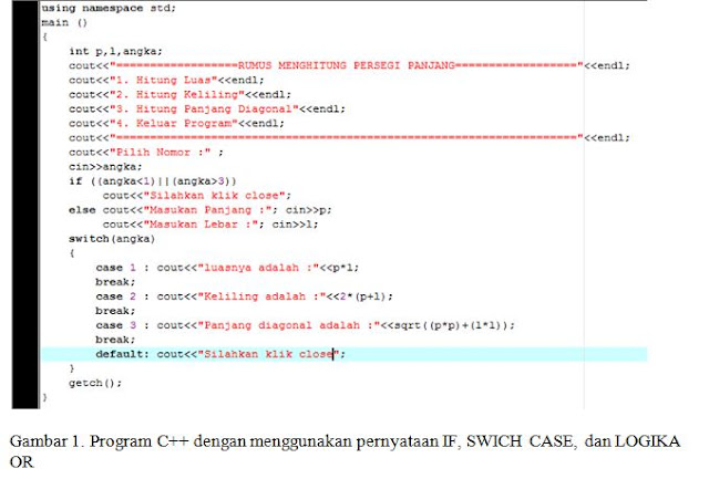 Getting Better: Coding Bahasa C++ Rumus Persegi Panjang
