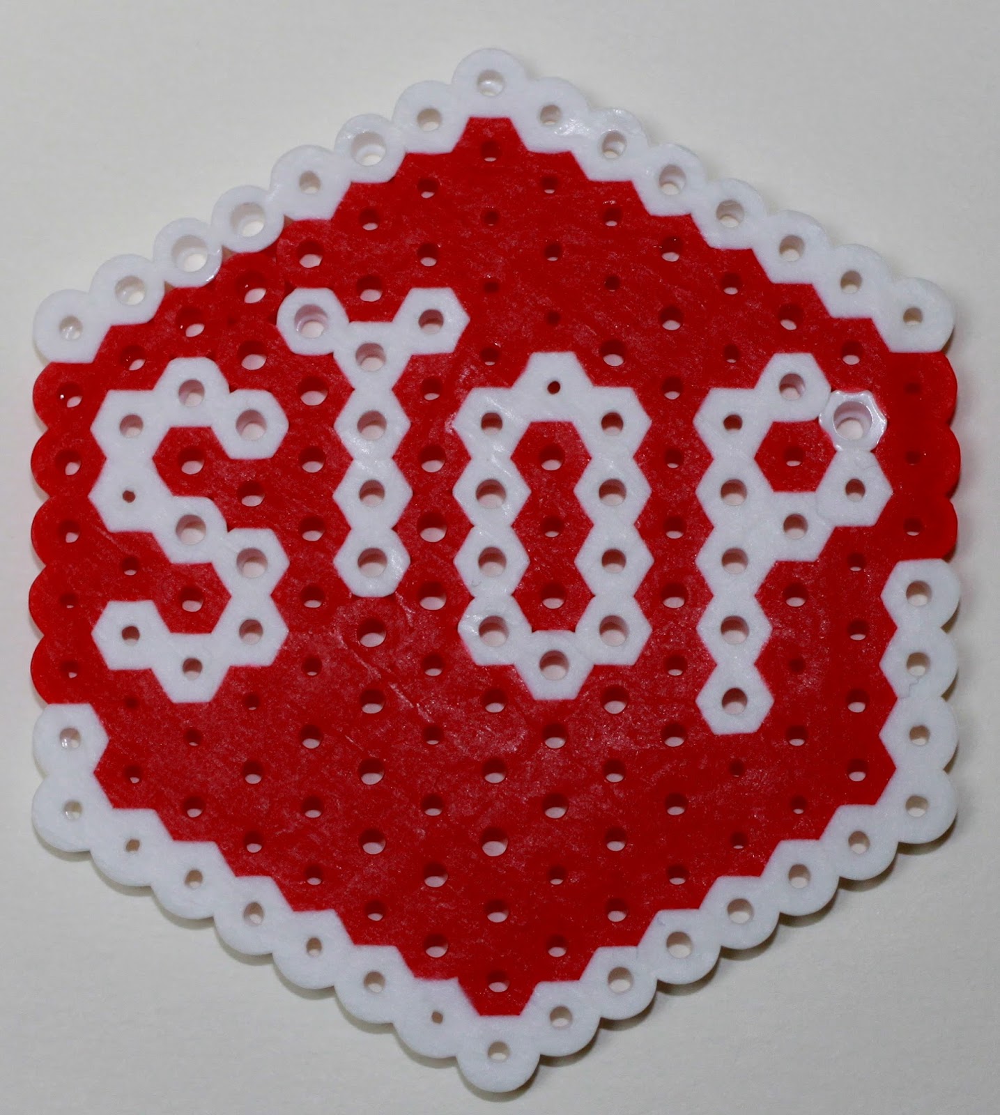 Perler Bead Stop Sign - to direct all of the traffic - Perler Party