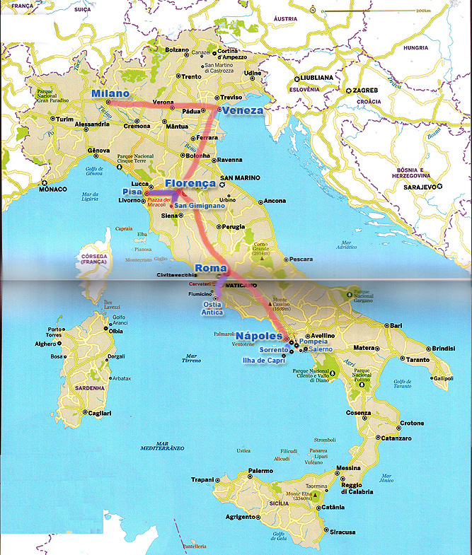 Itália | Roteiro Principais Cidades