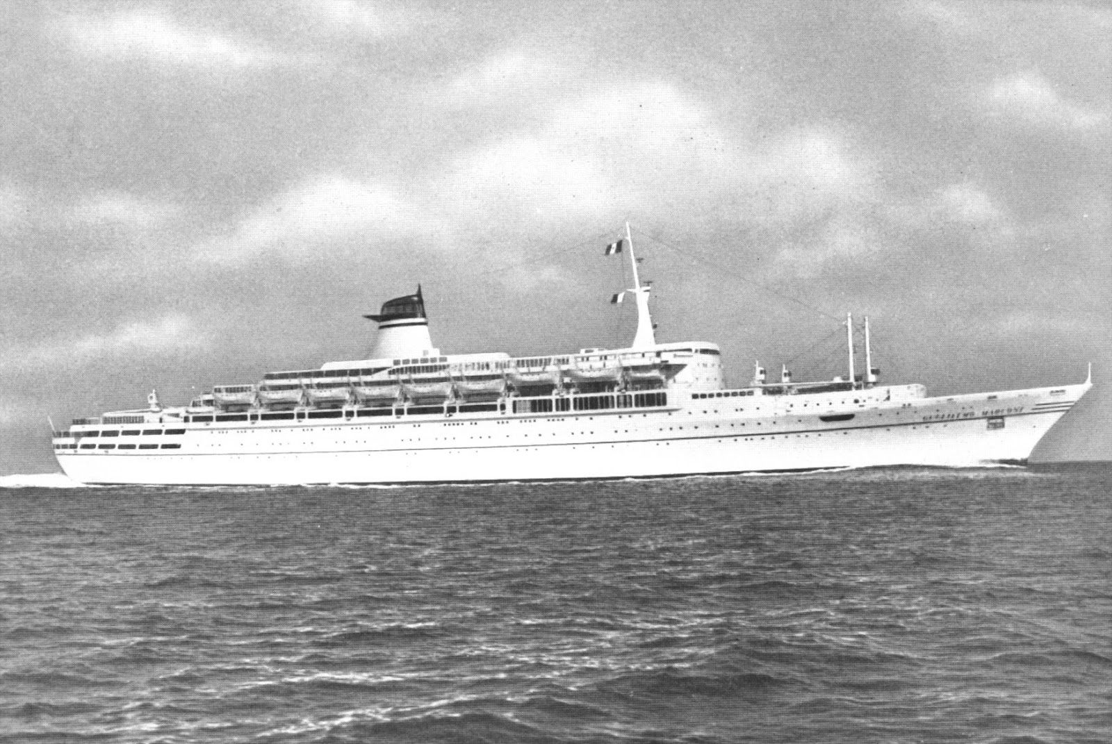 S.S. "GUGLIELMO MARCONI": Postcards of MARCONI and GALILEO at sea