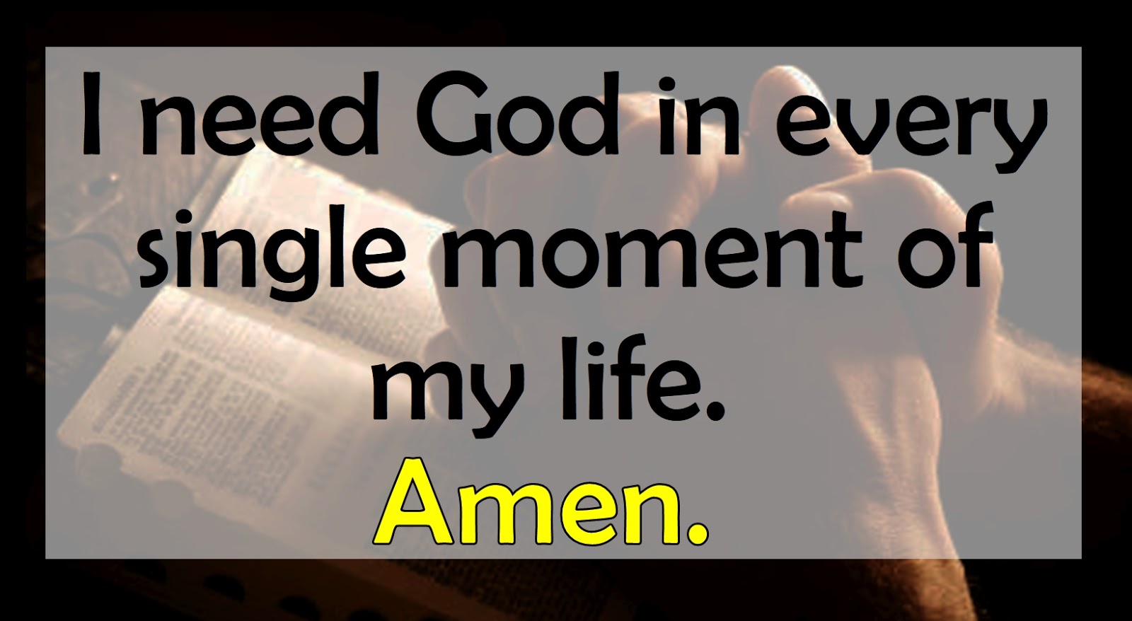 I Need Your Strength, Lord!