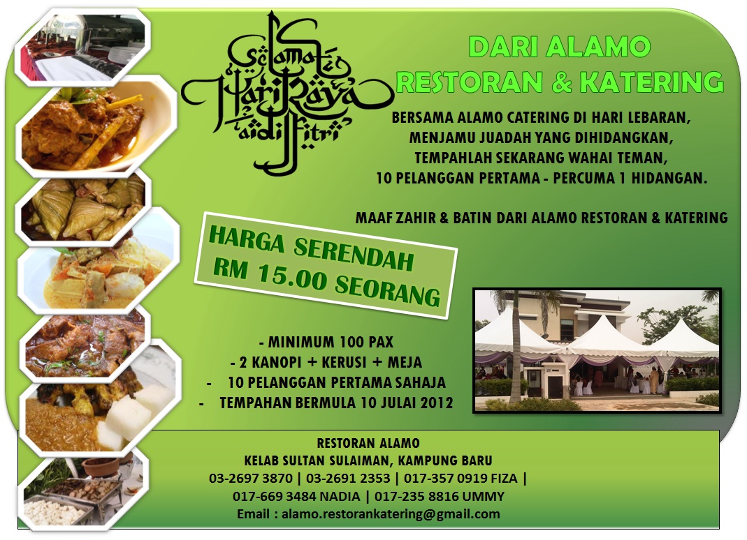 Pakej Catering Masakan Kampung Melaka