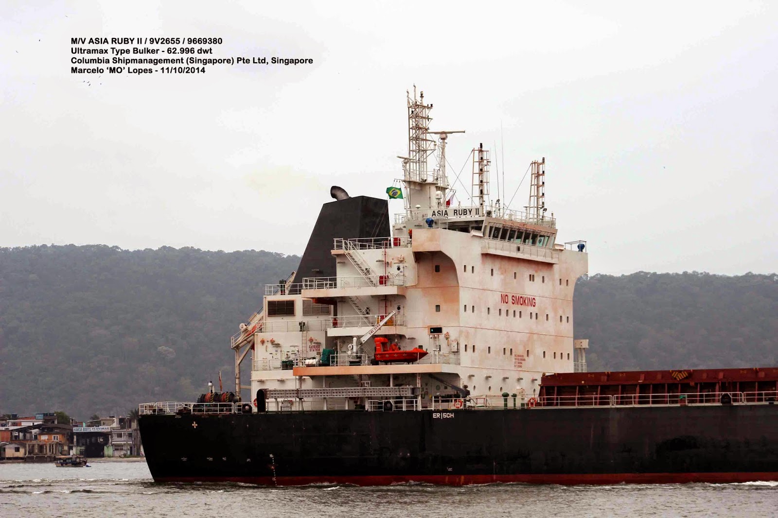 Santos Shiplovers: M/V Asia Ruby II / 9V2655 - Primeira escala em ...