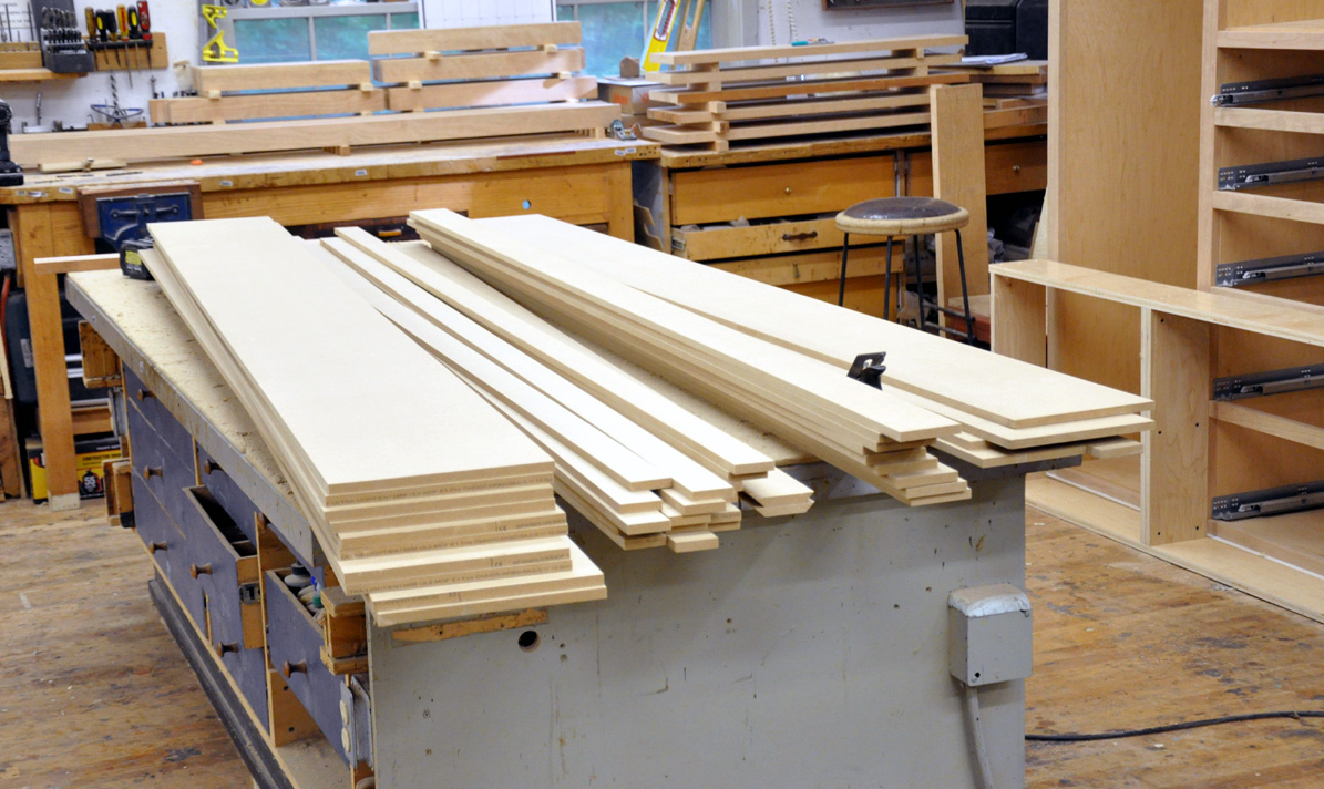 Dorset Custom Furniture - A Woodworkers Photo Journal: torsion box shelves