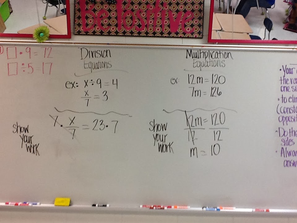 Mrs. White's 6th Grade Math Blog: MULTIPLICATION & DIVISION EQUATIONS