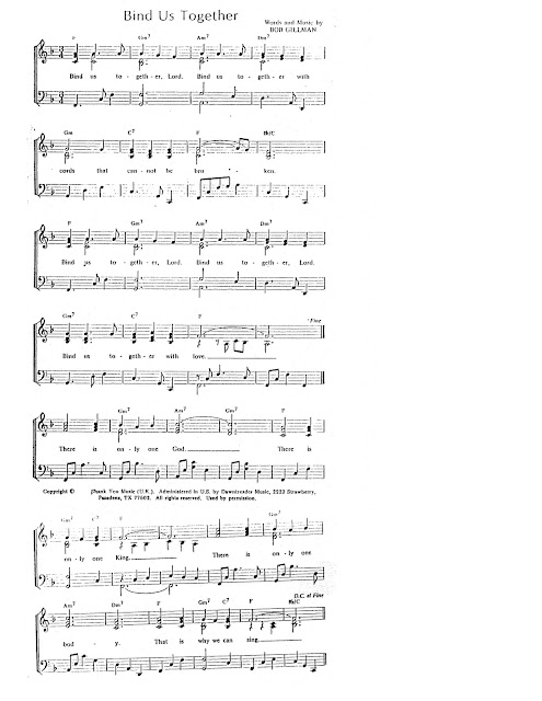 Worship Lead Sheets: Bind us together - Bob Gillman