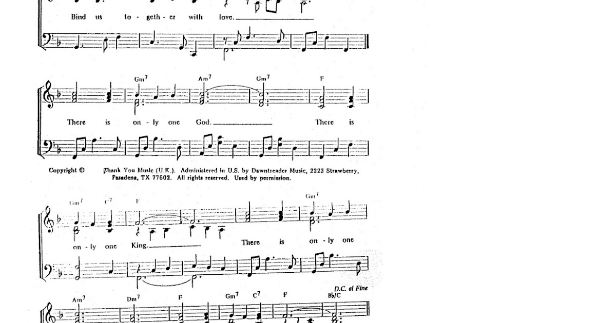 Worship Lead Sheets: Bind us together - Bob Gillman