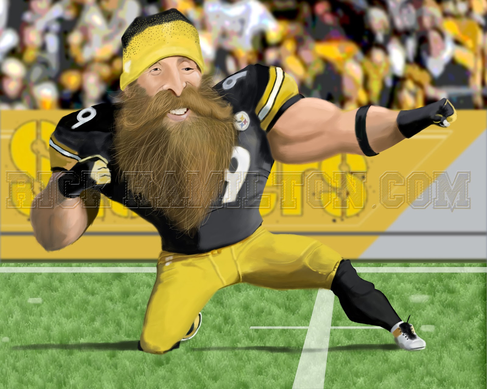 Rick Hamilton Blog: Brett Keisel Caricature