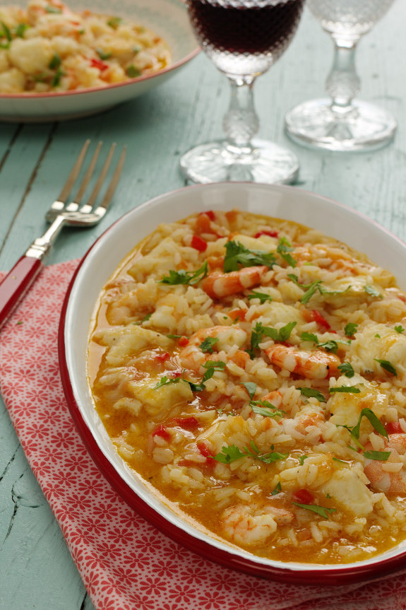 Cinco Quartos de Laranja: Arroz de safio com camarão
