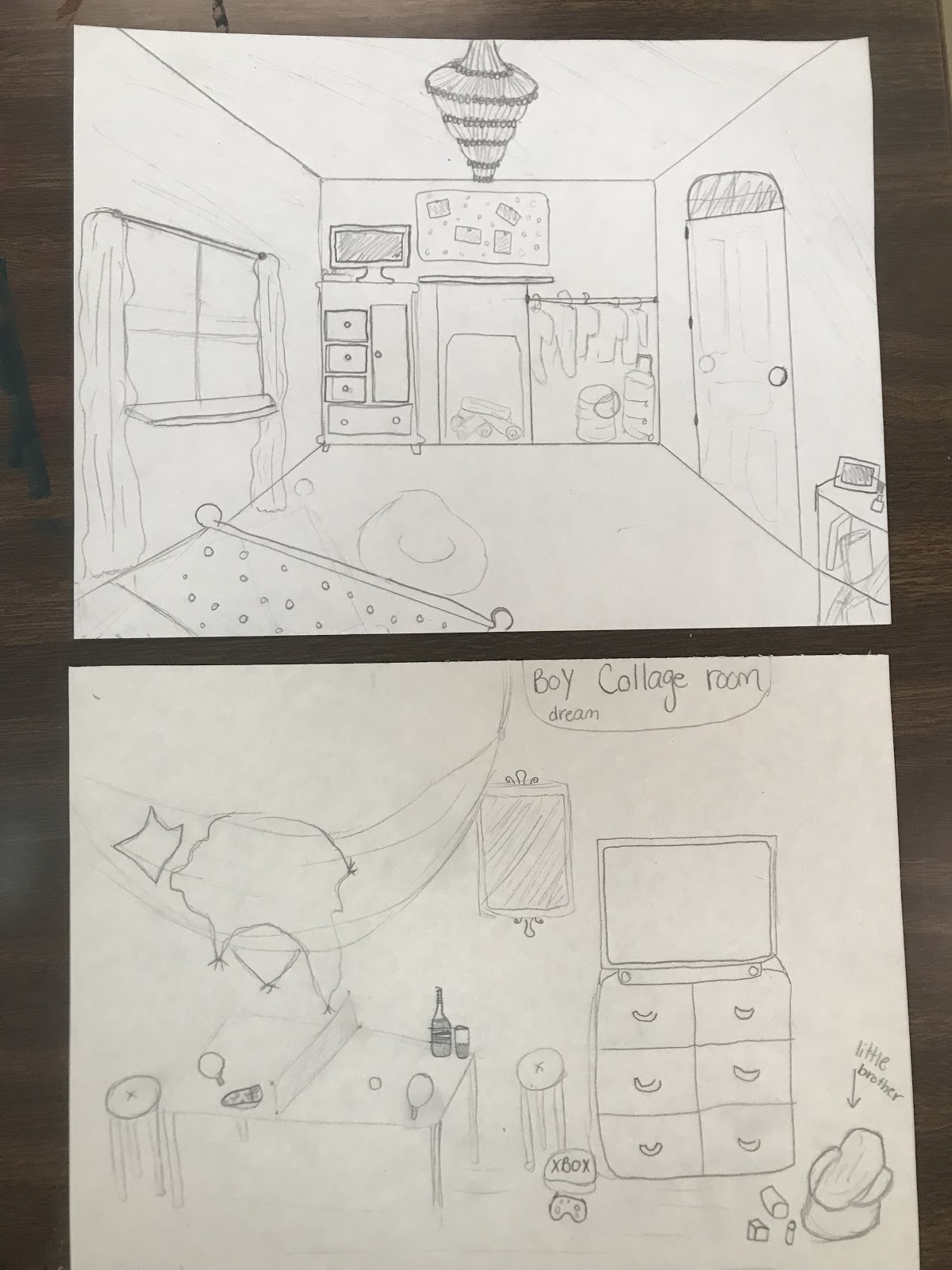 Elements of the Art Room: 5th grade 1 point perspective rooms