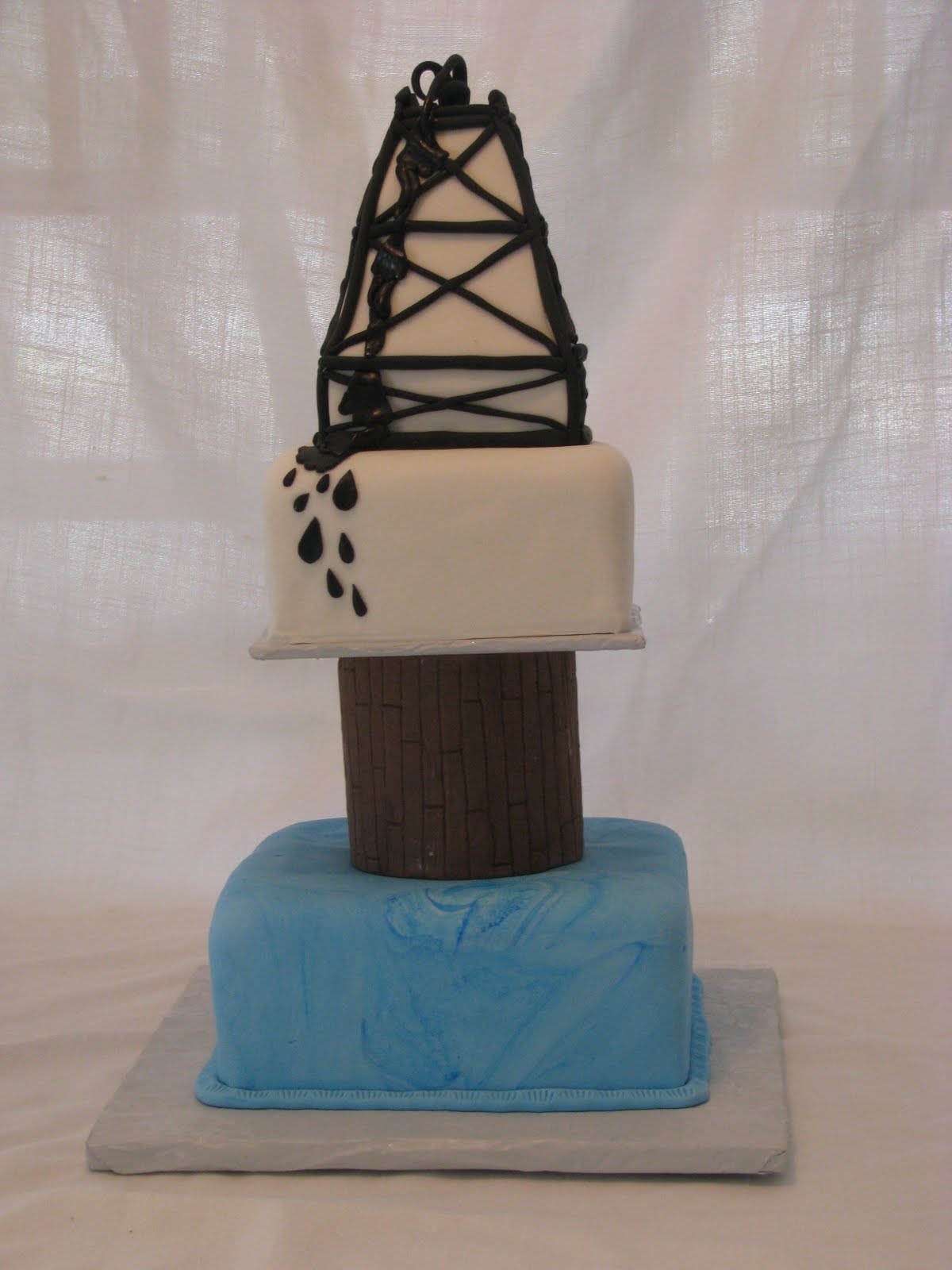 Cakes by Linsay: #2 Offshore Oil Rig Grooms Cake