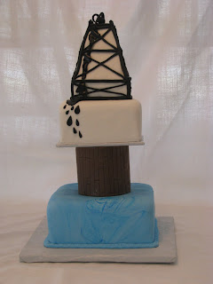 Cakes by Linsay: #2 Offshore Oil Rig Grooms Cake
