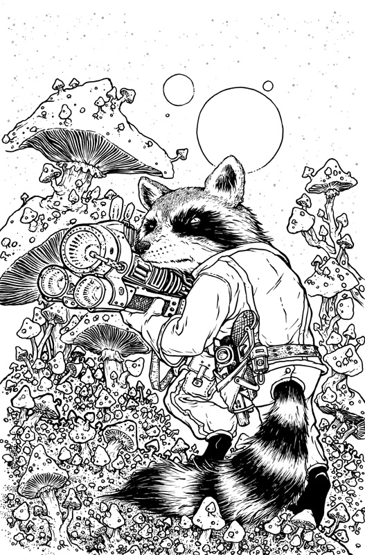 David Petersen's Blog: Rocket Raccoon Cover Process