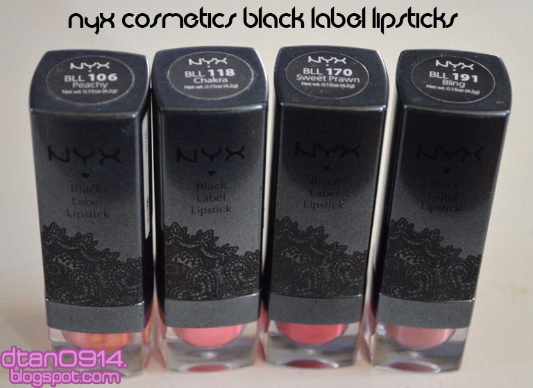 sEpia memory: NYX Cosmetics Black Label Lipsticks Comparisons