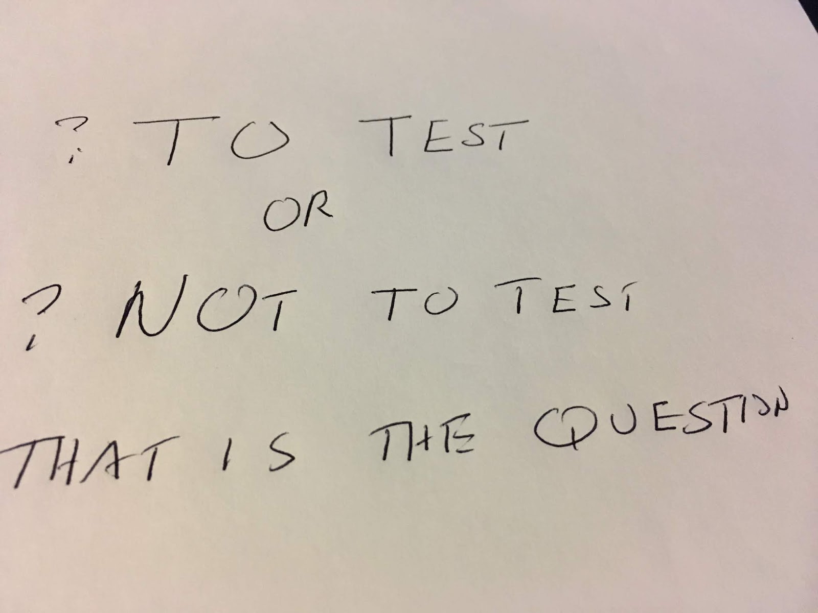 organicgreendoctor: to test or not to test that is the question