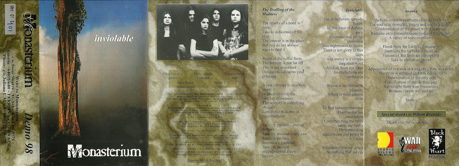 Demo-tapes Brasil: Monasterium - Inviolable (1998)