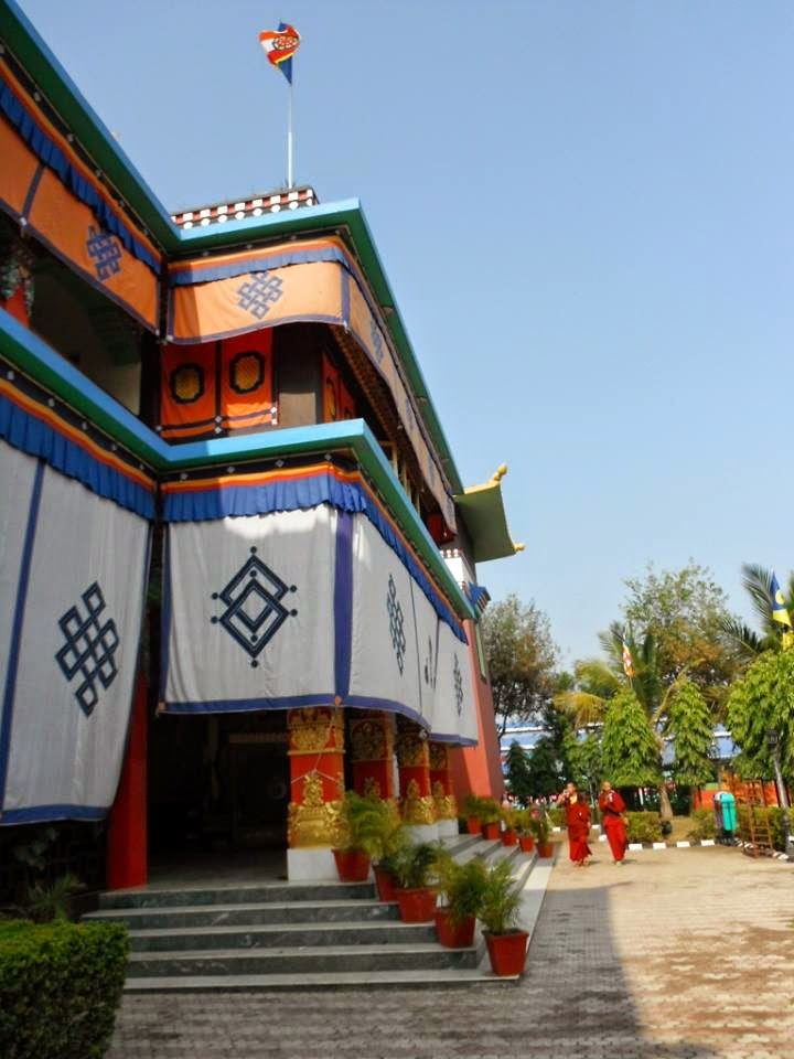Sunny Fantasy: Tergar Monastery at Bodhgaya, India