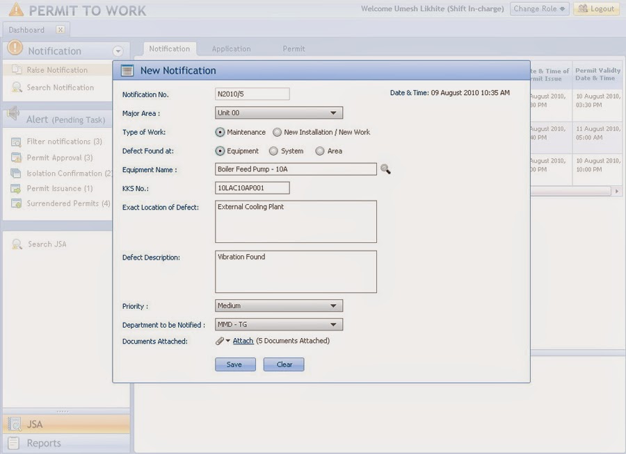 Electronic Permit to Work System: e-PTW Software