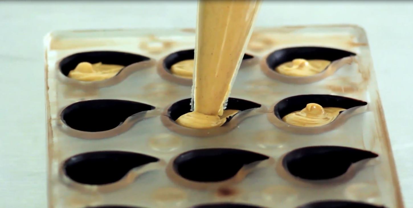 Handmade Chocolates decorated with Chocolate Transfer Sheets