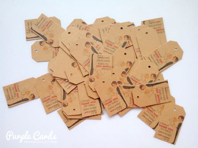 Door Gift Tags in Kraft Card Print