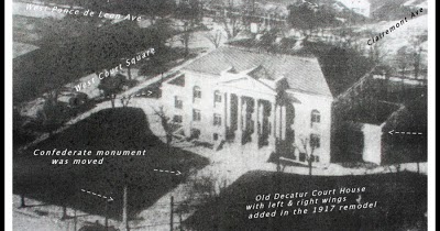NEXT STOP...DECATUR: Bird's eye view of Old Decatur Court House circa 1917