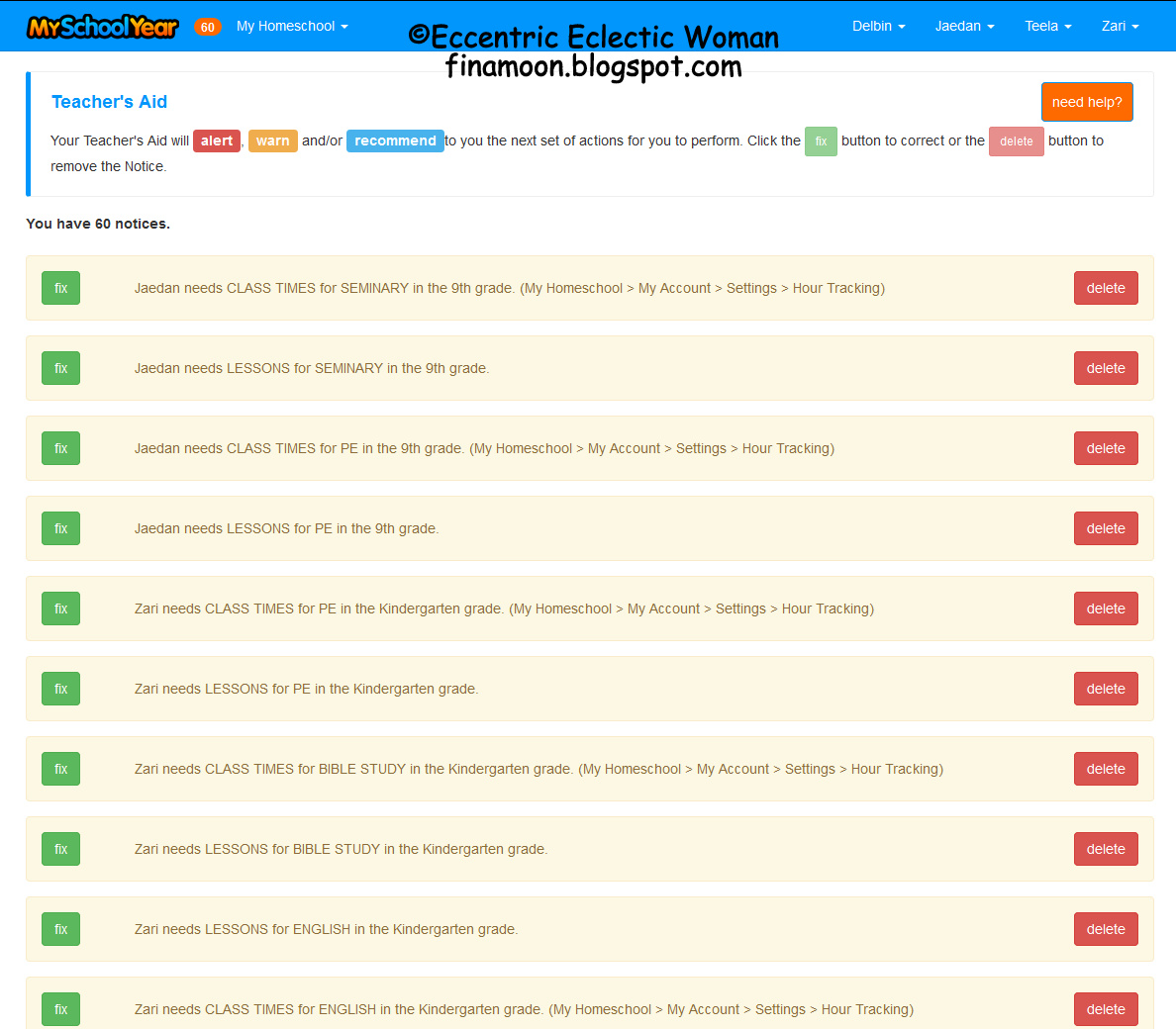 Eccentric Eclectic Woman: MySchoolYear.com My School Year (Homeschool ...