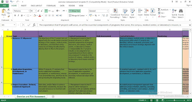 Risk Assessment Excel Template
