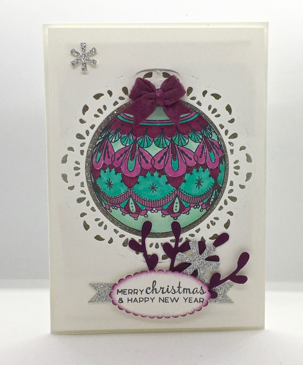 distINKtive STAMPING designs : Beautiful Baubles Card for Christmas