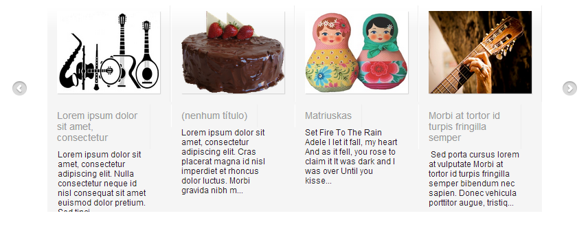 Templates e Acessórios: Slide posts populares Carousel Slider