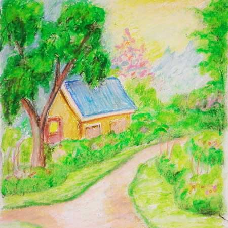 Sketsa Gambar Pemandangan Dengan Crayon - Kumpulan gambar panorama alam