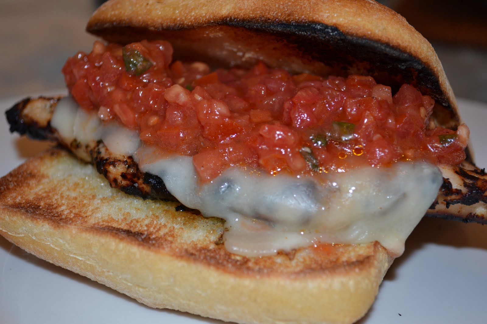 Delectable Delights with Rebecca: Chicken Bruschetta Sandwiches on ...