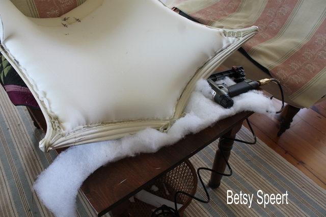 Betsy Speert's Blog: Upholstering the Inside Back of an Arm Chair
