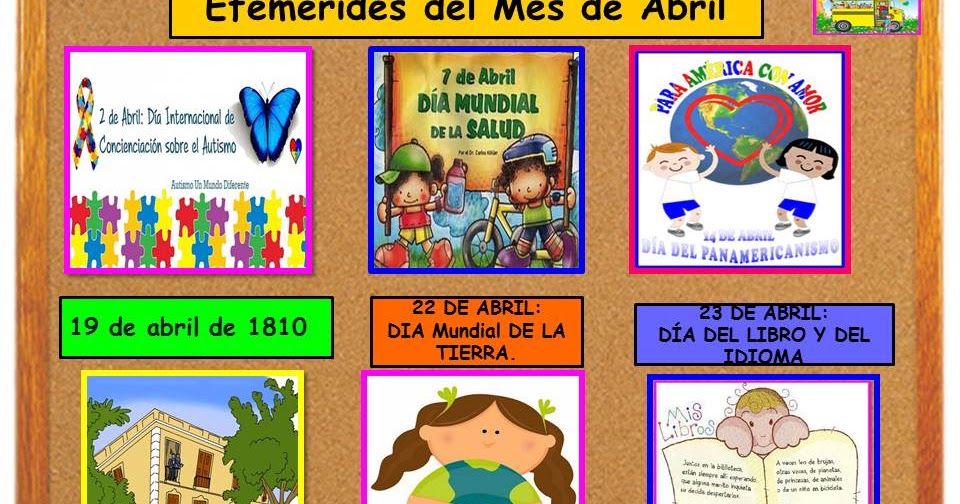 Maestra Asunción: Imágenes de las Efemérides de Abril.