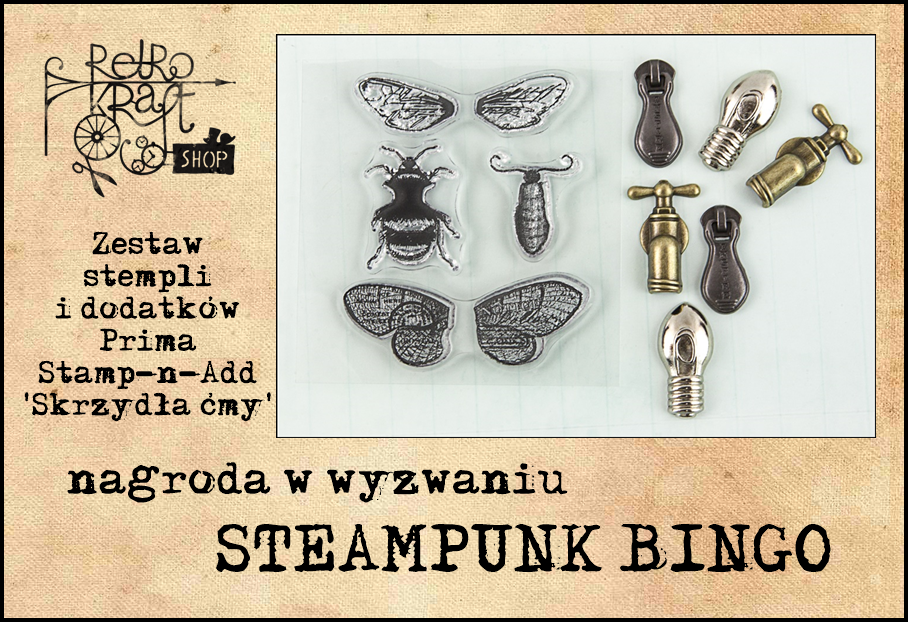 Retro Kraft Shop: Wyzwanie tematyczne / Theme challenge: Steampunk Bingo