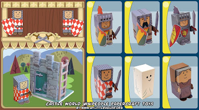 Ninjatoes' papercraft weblog: Cute Castle Miniworld people papercraft toys
