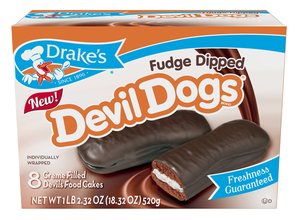 Drake's Introduces Fudge Dipped Devil Dogs
